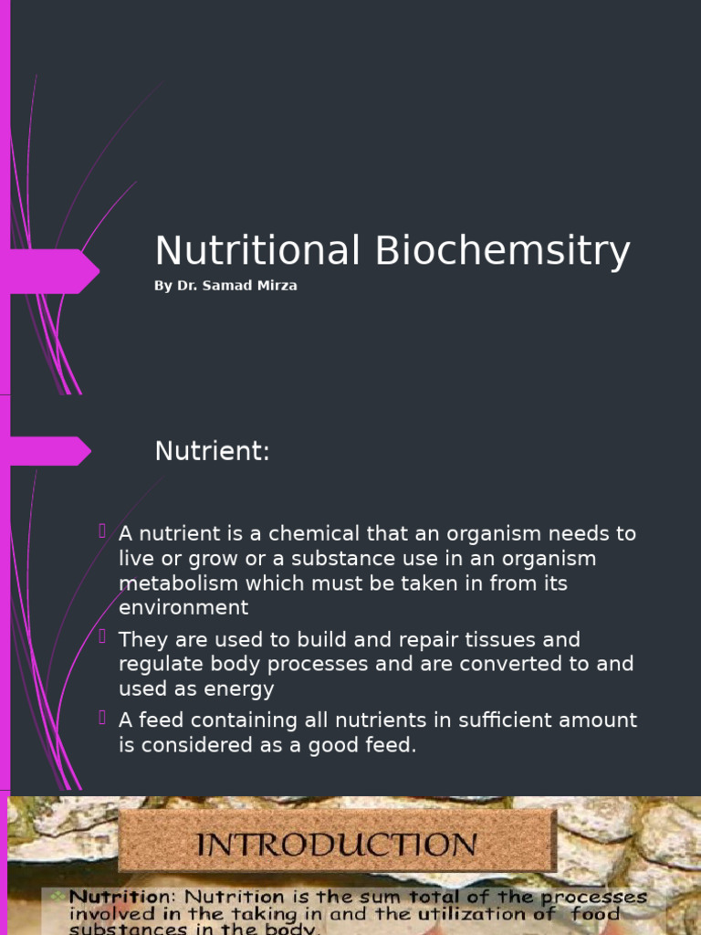 Nutritional Biochemistry Overview | PDF