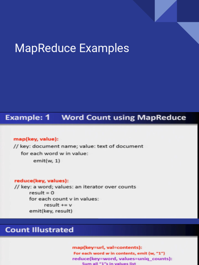 BDA Lec 8 MapReduce Examples | PDF