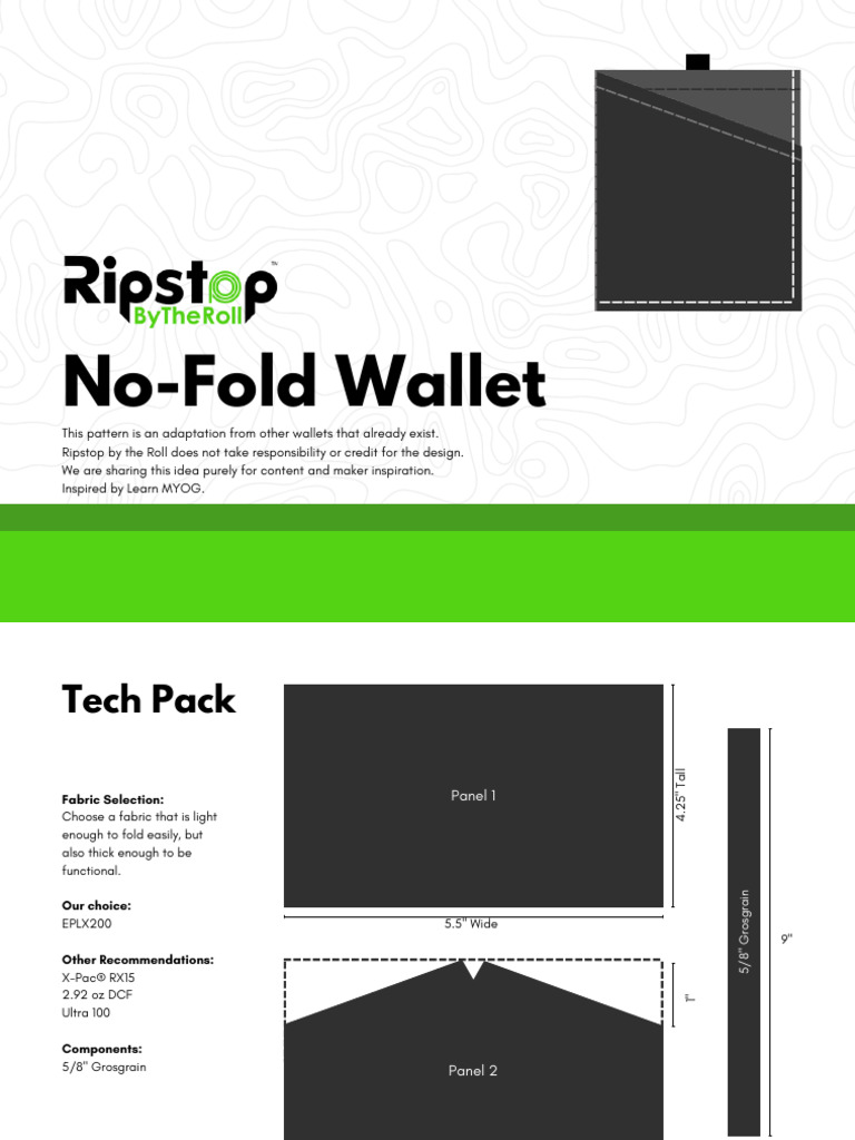 No-Fold Wallet - Pattern-1 | PDF | Seam (Sewing) | Textile Arts