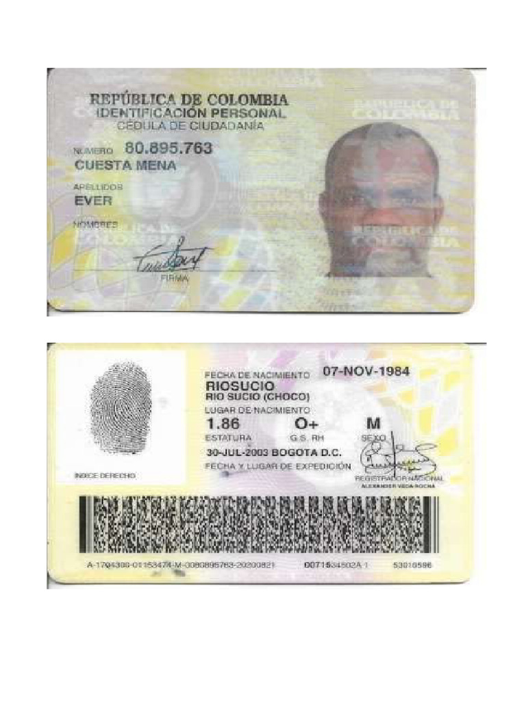 Cedula de Acudiente | PDF