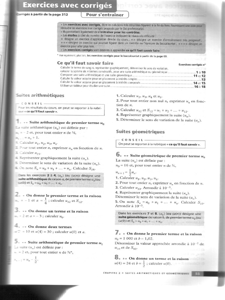 CH2 Suites Arith Geom | PDF