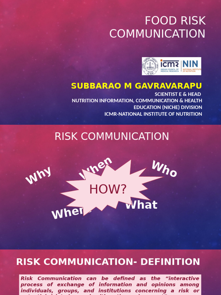 Food Risk Communication | PDF | Risk | Hazards