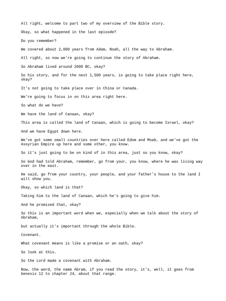 Overview of the Bible - Part 2 - Abraham to Jacob Israel | PDF ... Overview of the Bible - Part 2 - Abraham to Jacob Israel | PDF ...