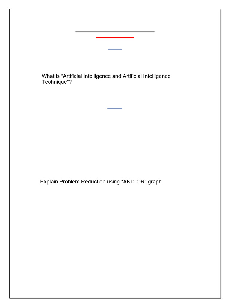Ai Question Bank Overview Pdf