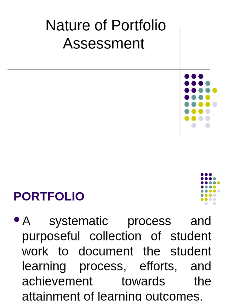 Understanding Portfolio Assessment Types | PDF | Educational Assessment ...