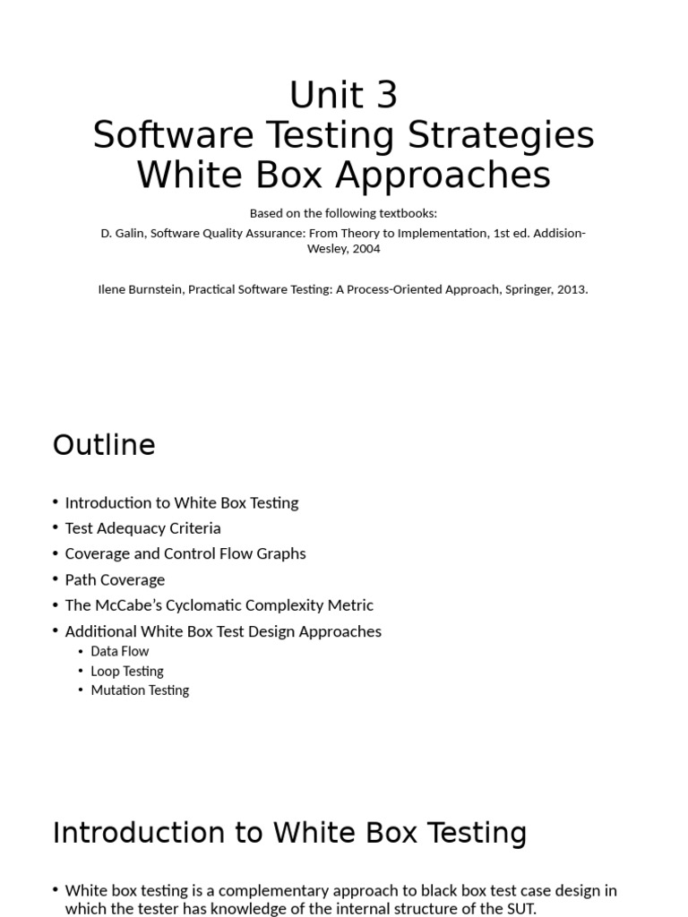 Slide3 Testing Strategies - White Box (1) | PDF | Control Flow ...