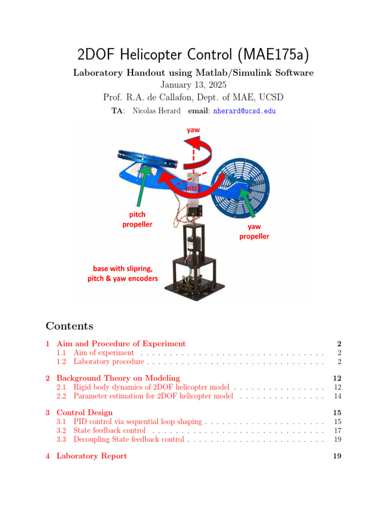 HC Laboratory Handout Simulink | PDF | Control Theory | Matlab