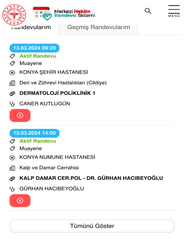 MHRS Randevu Al 2 | PDF
