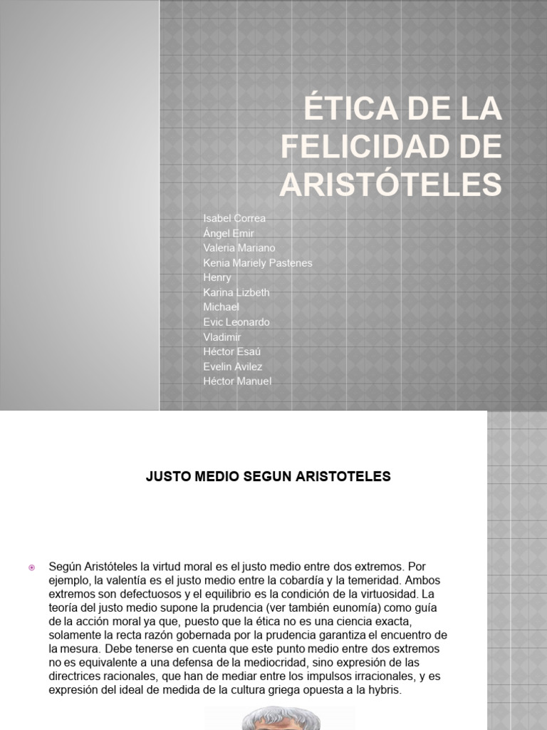 Ética de La Felicidad de Aristóteles2 1 | PDF | Virtud | Valor