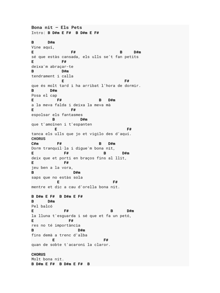 Bona Nit | PDF