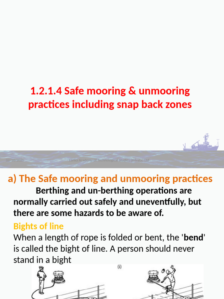 Safe Mooring & Snap Back Zones Guide | PDF | Rope