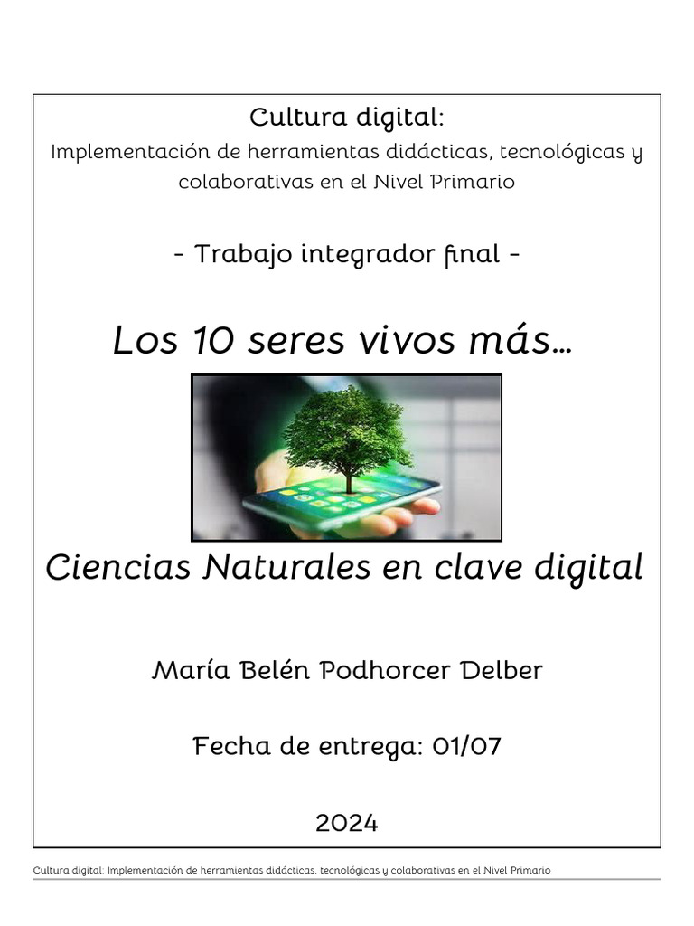 Los Diez Seres Vivos Más... Ciencias Naturales en Clave Digital | PDF ...