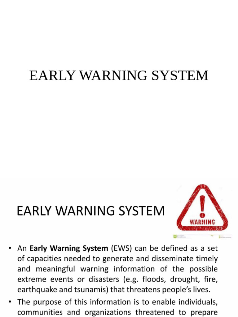 Early Warning System | PDF