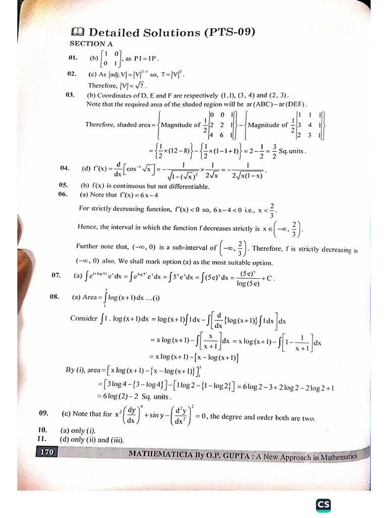 Sample Paper 9 Marking Scheme O.P.Gupta 2024-2025 | PDF