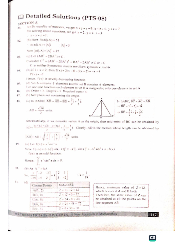sample paper 8 O.P.Gupta Marking scheme 2024-2025 | PDF