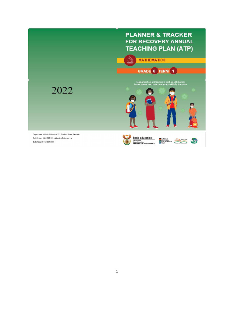 Maths Grade 6 Term 1 2022 Recovery Atp Tracker | PDF | Educational ...