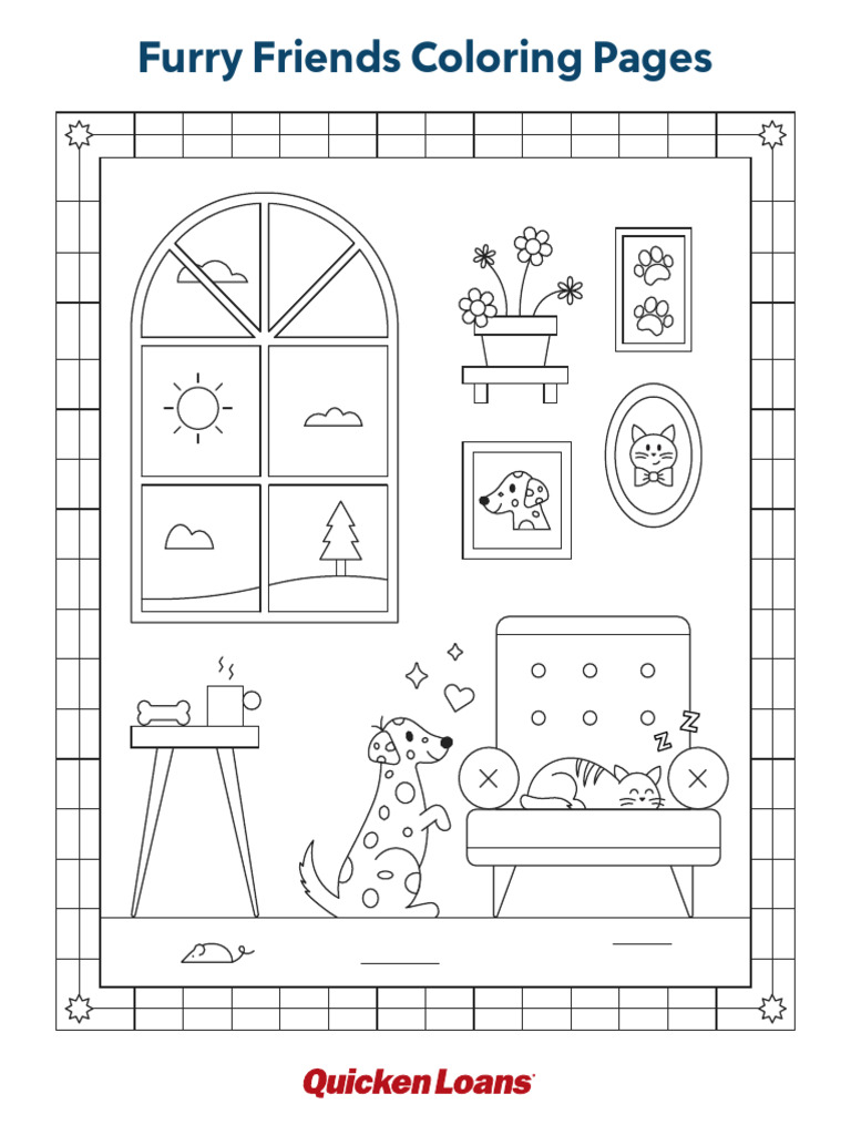 Furry Friends Coloring Pages | PDF