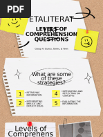 Understanding 5 Levels of Comprehension | PDF | Reading Comprehension ...