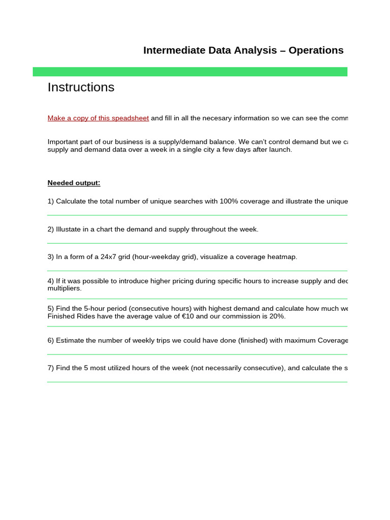 921D6614 Data Analysis Task II Ridehailing | PDF | Demand