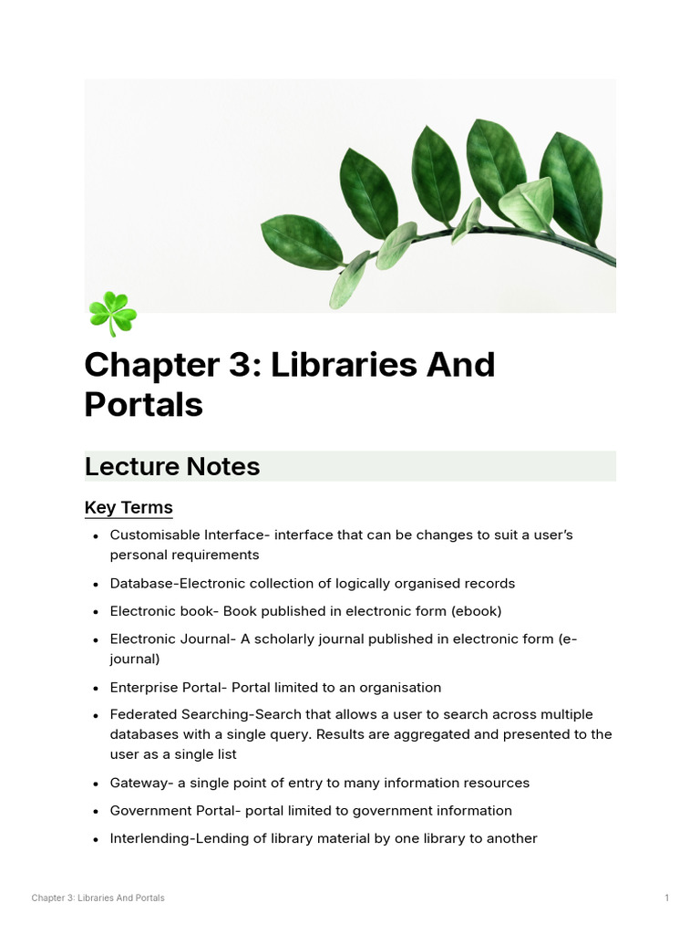 Chapter3 | PDF | Libraries | Cyberspace