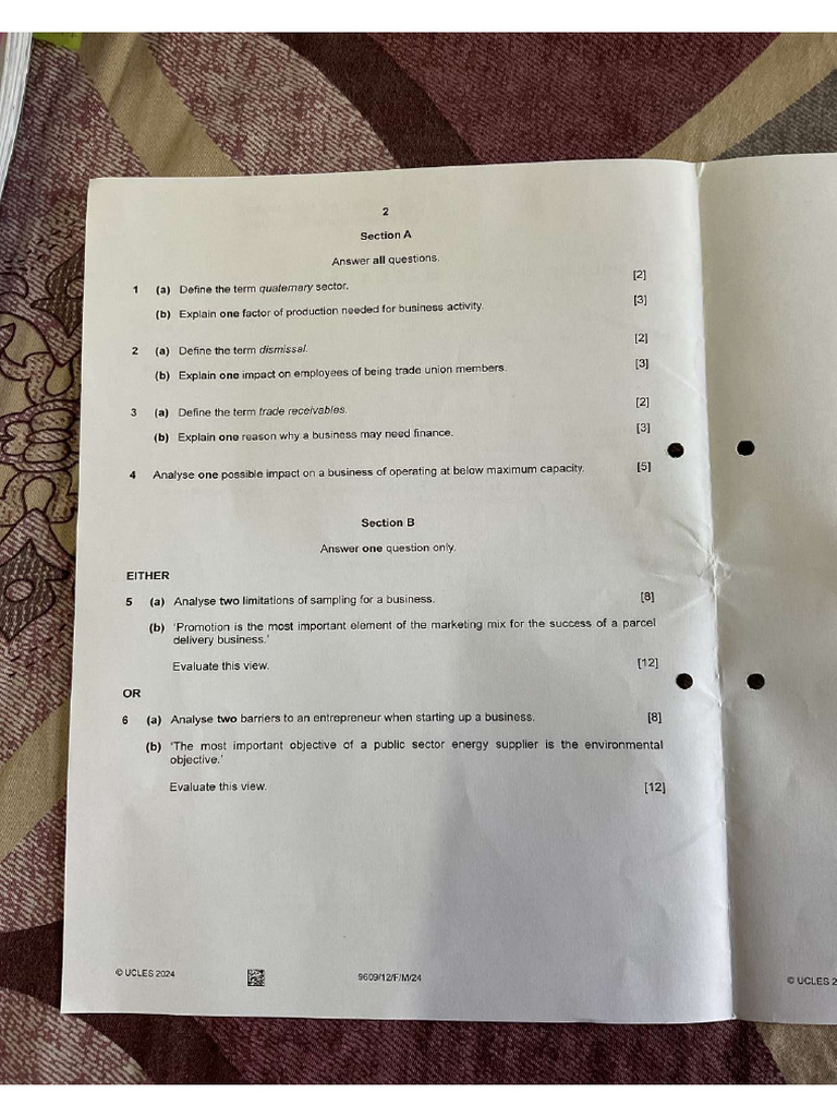 Paper 1 and 2 | PDF