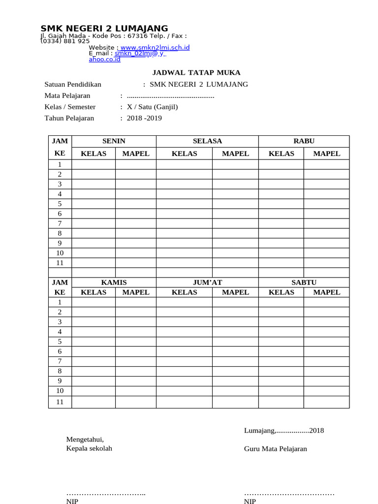 1.-JADWAL-TATAP-MUKA.doc | PDF