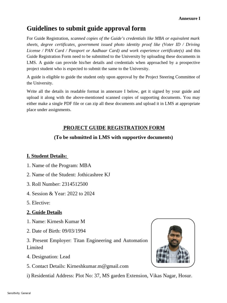 Annexure-I - Guide Reg and Approval 2 | PDF | Authentication | Access Control