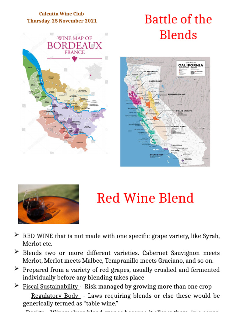 Red Wine Blends: Types & Profiles | PDF | Wine | Vitis