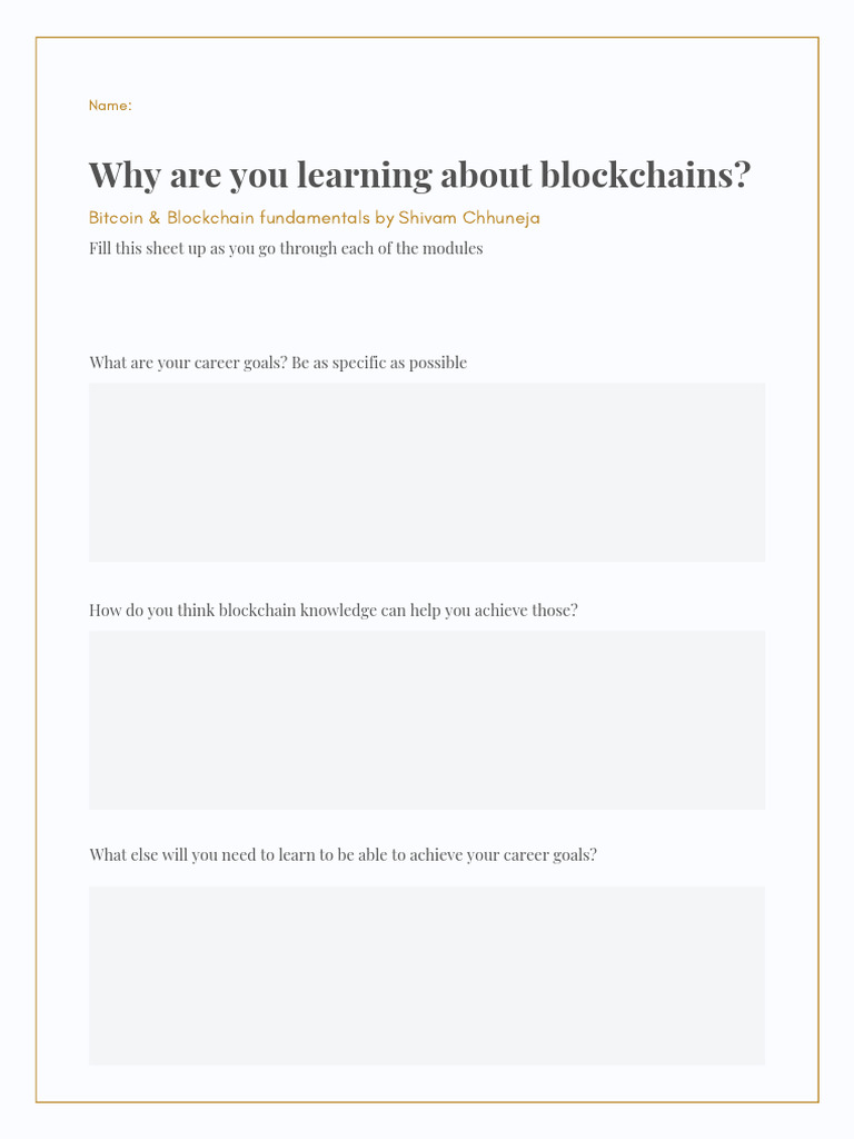 Blockchain Course Workbook | PDF