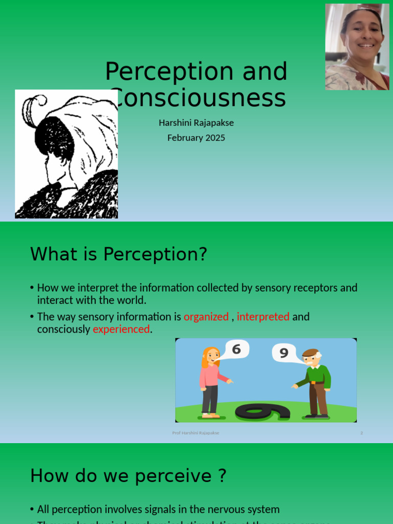 Perception and Consciousness IHR 2025 | PDF | Sleep | Perception
