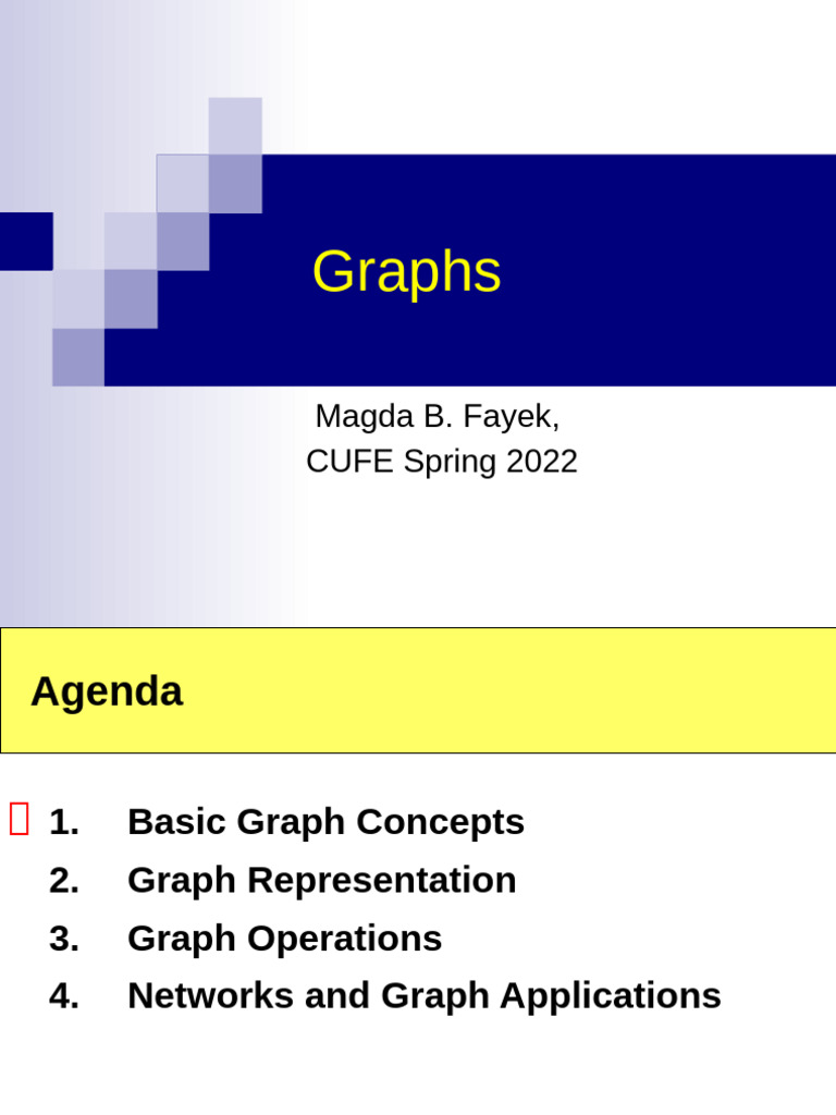 Lec 10 Graphs S22 | PDF | Vertex (Graph Theory) | Computational Problems