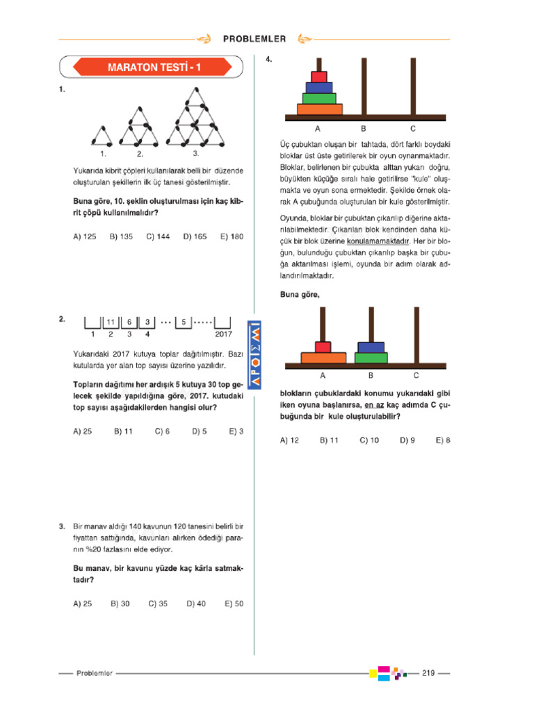 Apotemi̇ Problemler SB 2023 | PDF