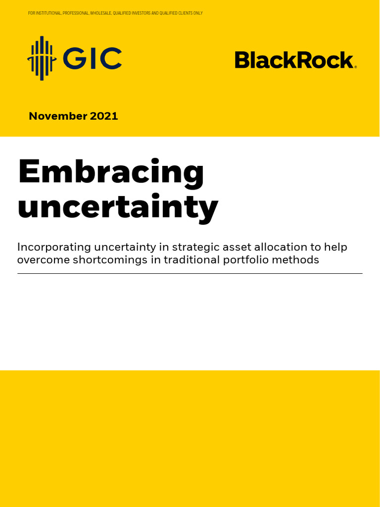 Bii Gic Embracing Uncertainty December 2021 | PDF | Risk | Asset Allocation