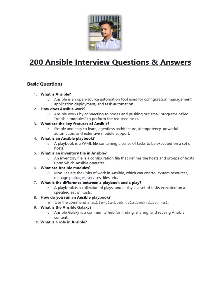 200 Ansible Interview Questions & Answers | PDF | Computer Programming | Software Development