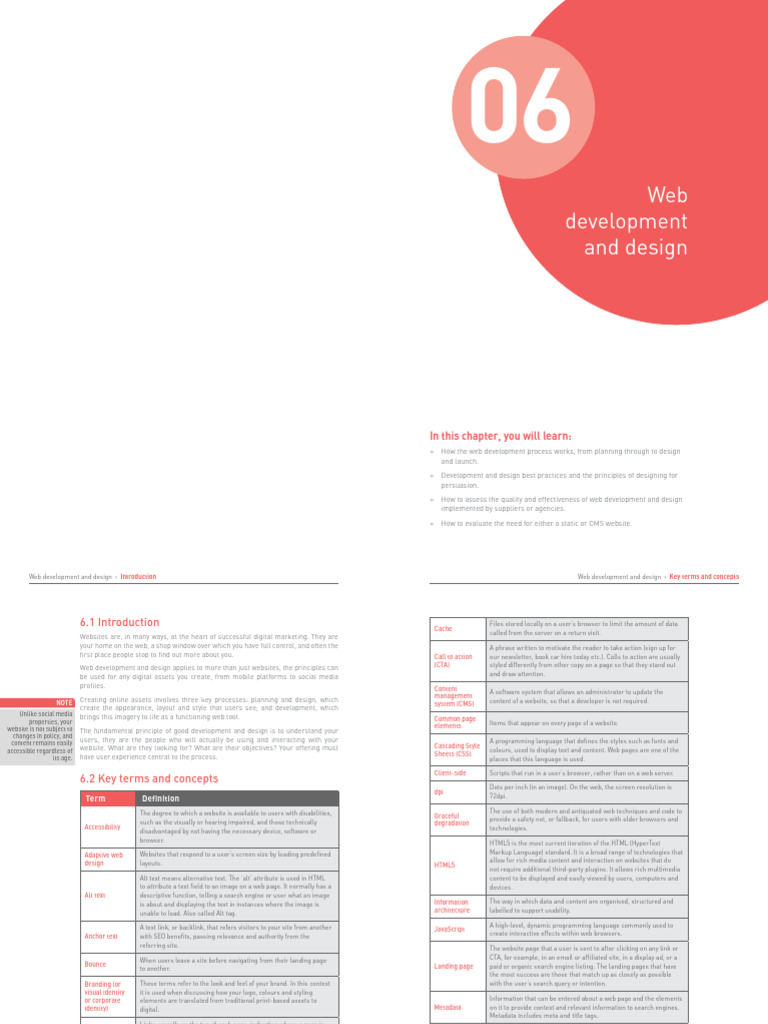 eMarketing-Chapter-6-Web-development-and-design | PDF | World Wide Web | Internet & Web
