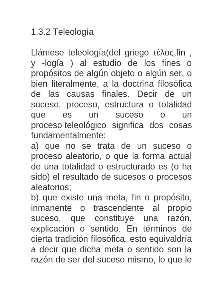 Teleología | PDF | Información | Intención