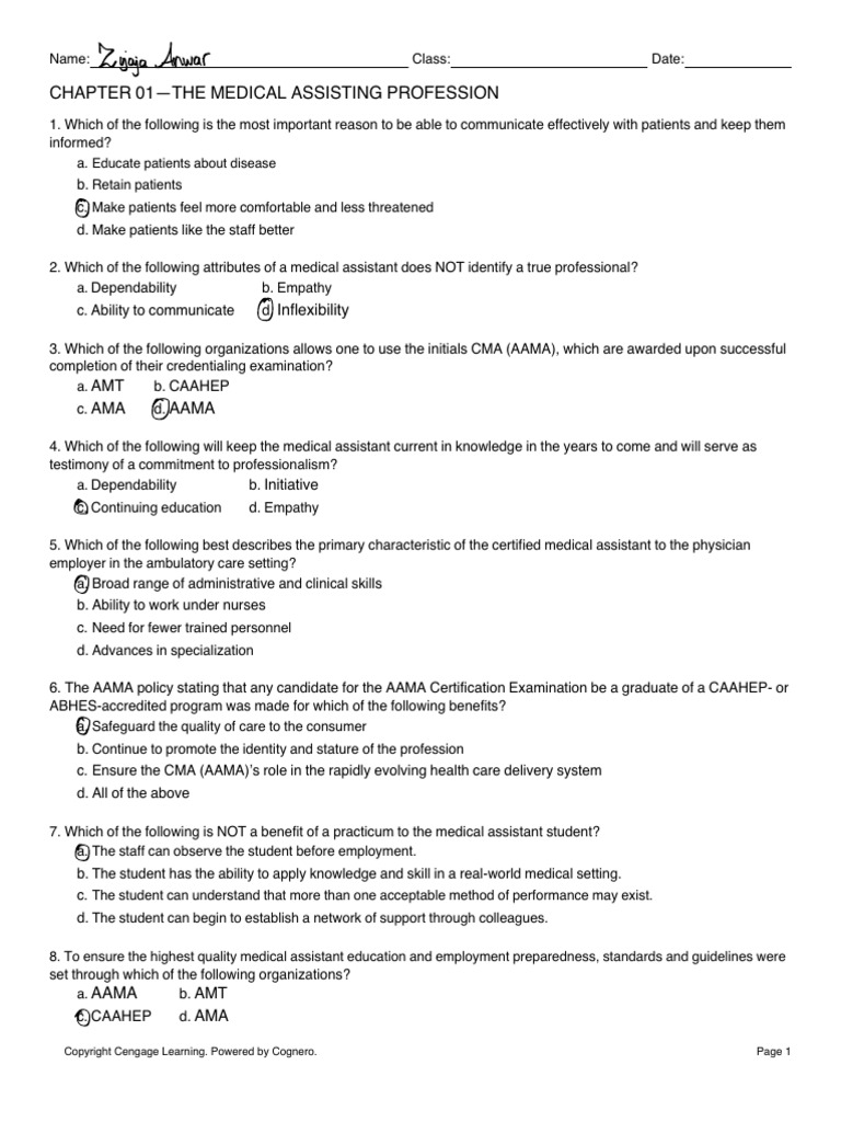 Chapter 01 The Medical Assisting Profession-2 | PDF | Health Sciences ...