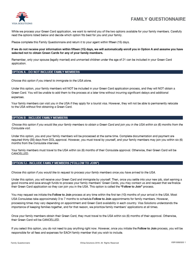15 - Family Questionnaire | PDF | Human Migration | Government And ...