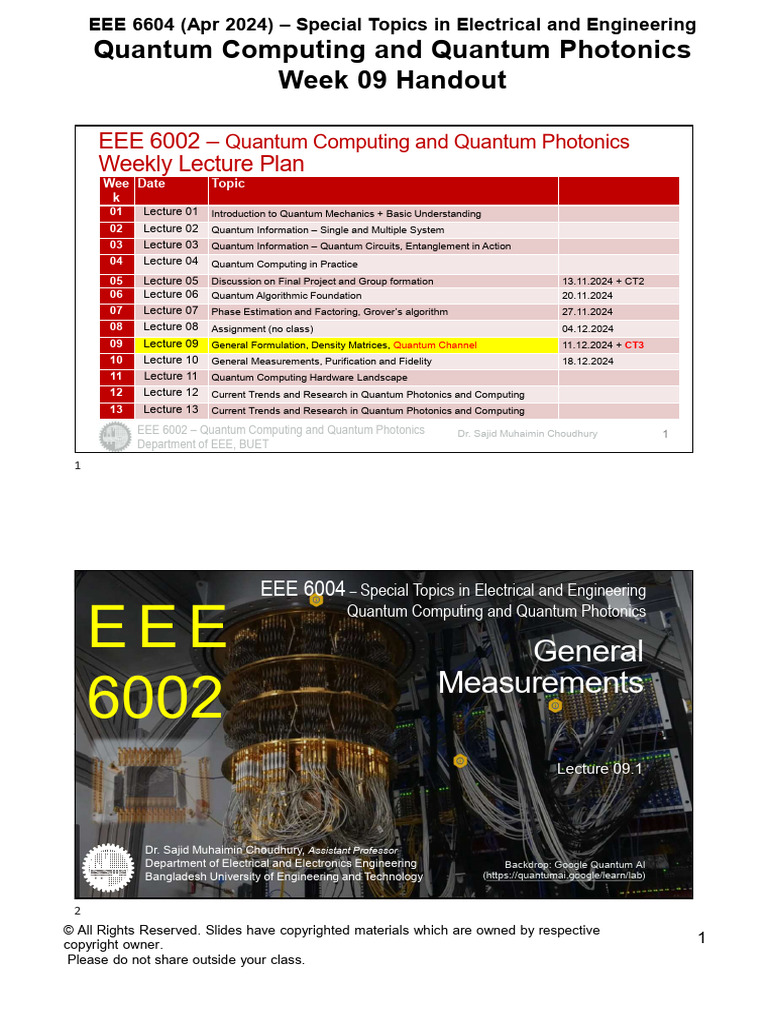 EEE6002-2024-Week09-1 | PDF | Quantum Computing | Computing