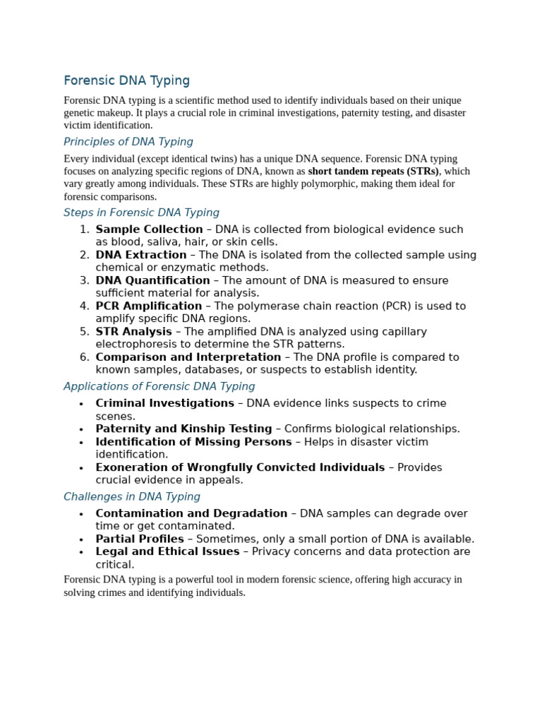 forensic DNA typing | PDF forensic DNA typing | PDF