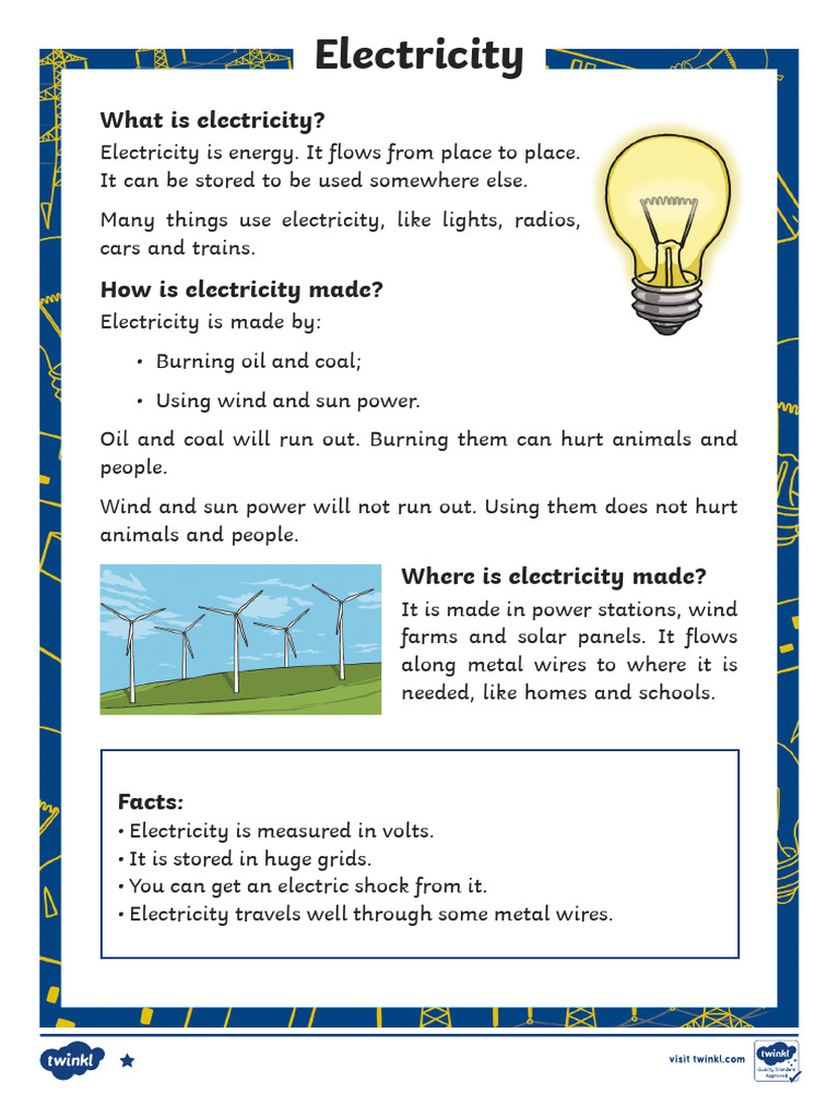 Electricity Reading Comprehension.311601014 | PDF | Electricity | Power ...