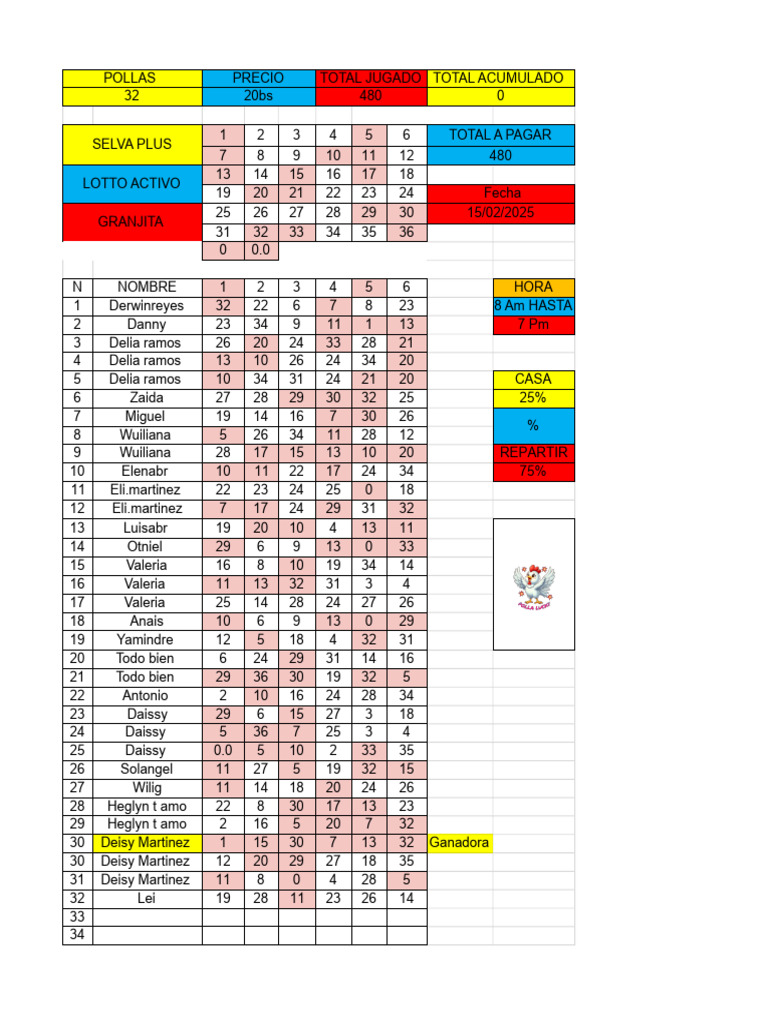 Polla Lucky-38 | PDF