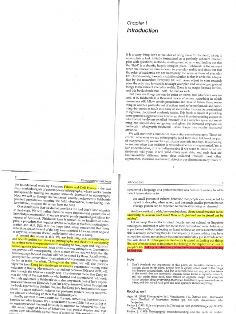 6 Blommaert Ethnographic Fieldwork copy | PDF | Ethnography | Silence