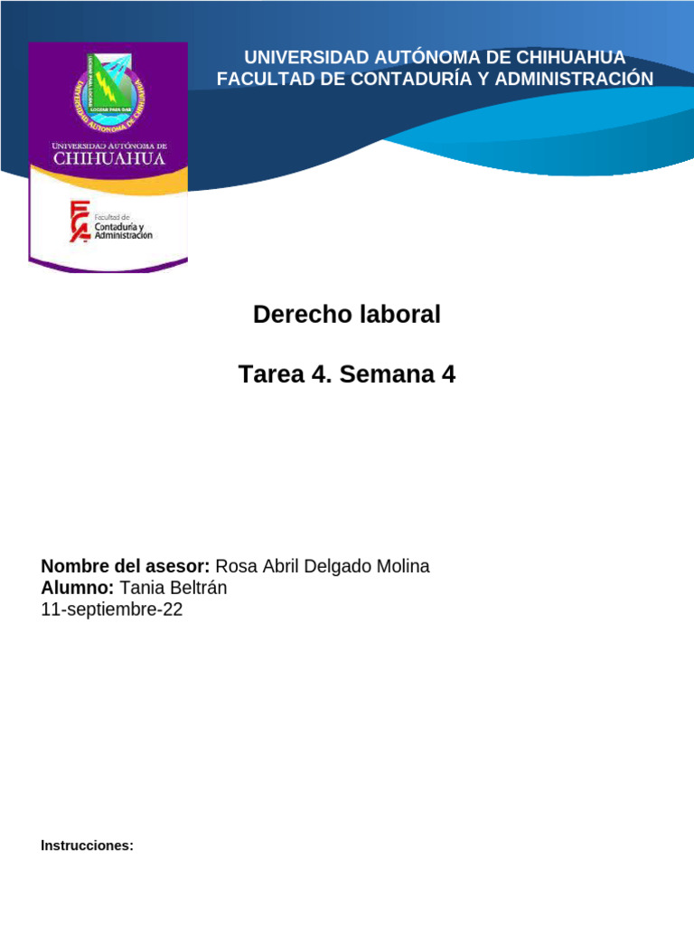 Tarea 4. Semana 4 Tania Beltran | PDF | Tiempo de trabajo | Derecho laboral