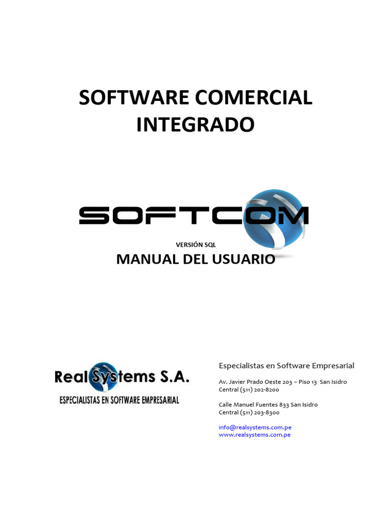 Manual Softcom Ver 1.01 02052014 | PDF | Informática | Modelo de datos