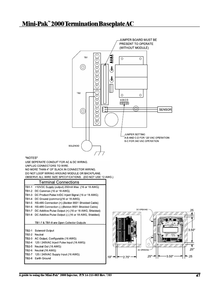 MiniPak 2000 Wiring | PDF
