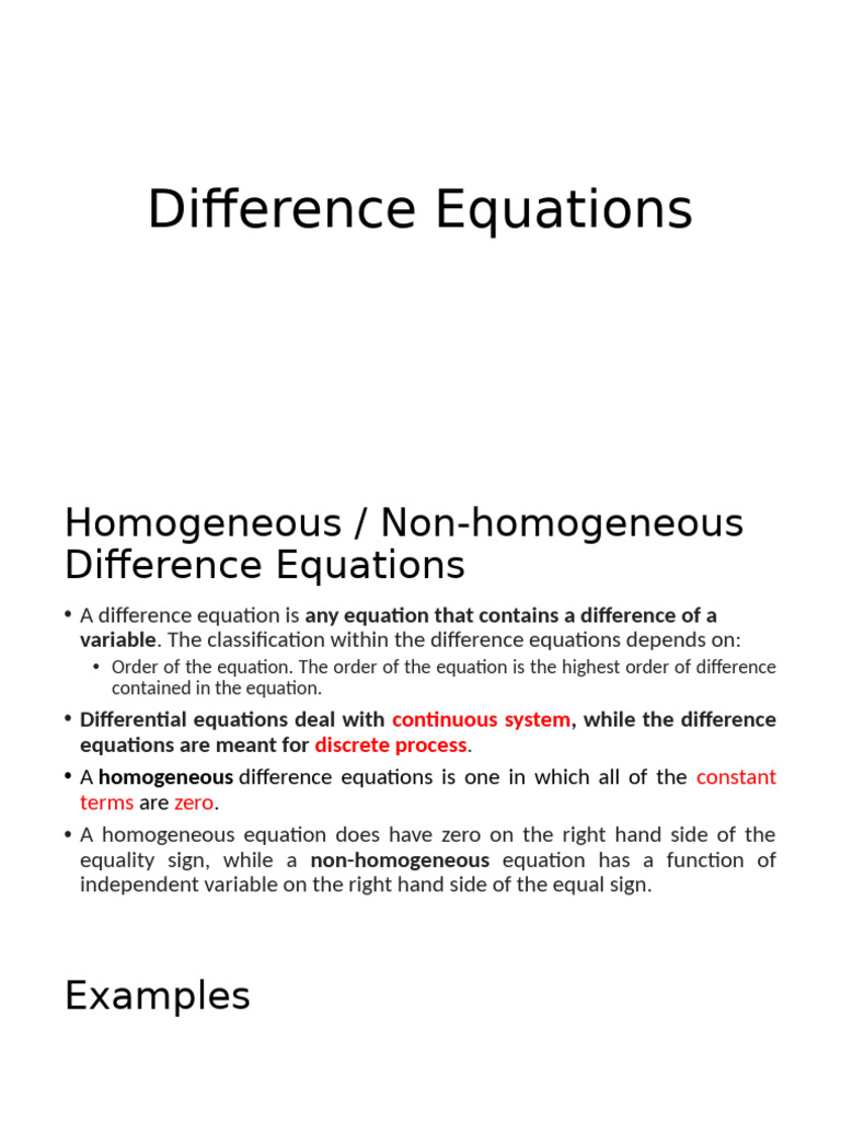 Understanding Difference Equations Pdf Recurrence Relation Equations 6516