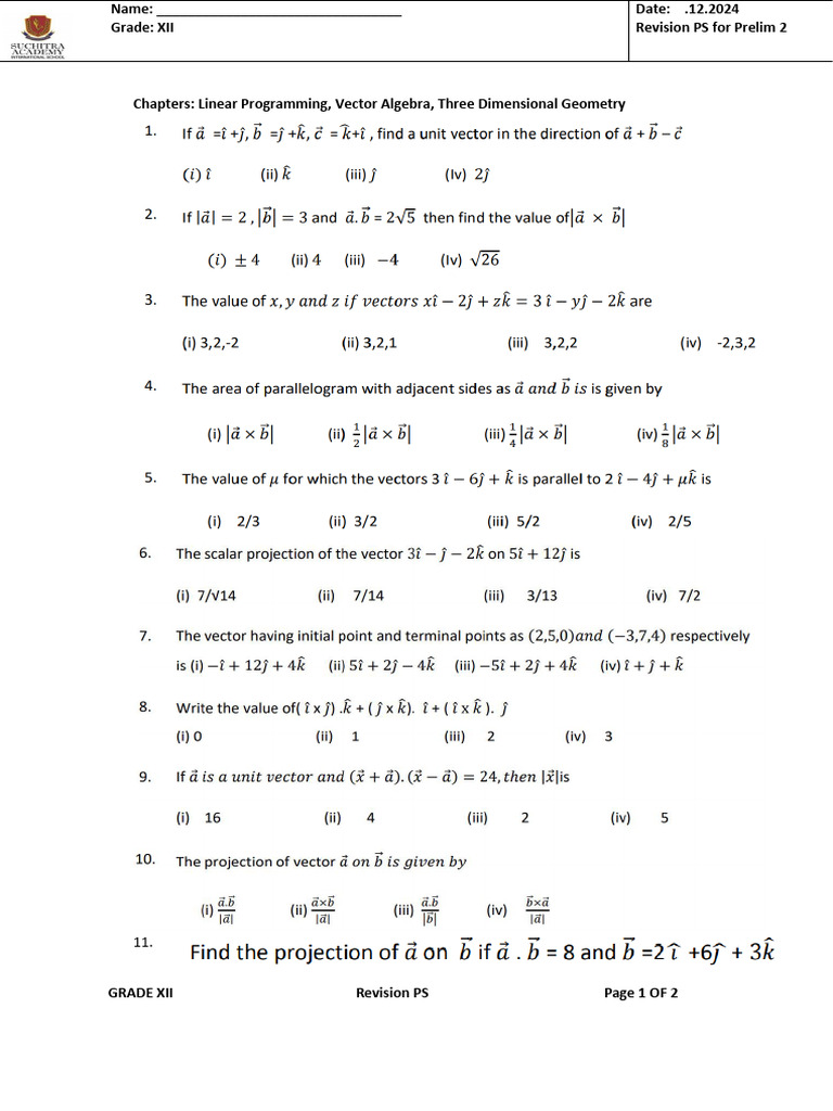 Revision PS For Prelim 2 | PDF