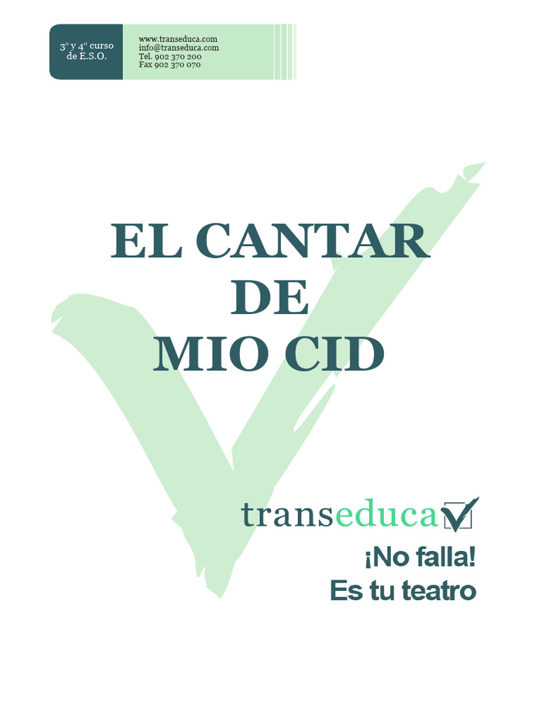 Sinopsis y Actividades de "El Cid" | PDF