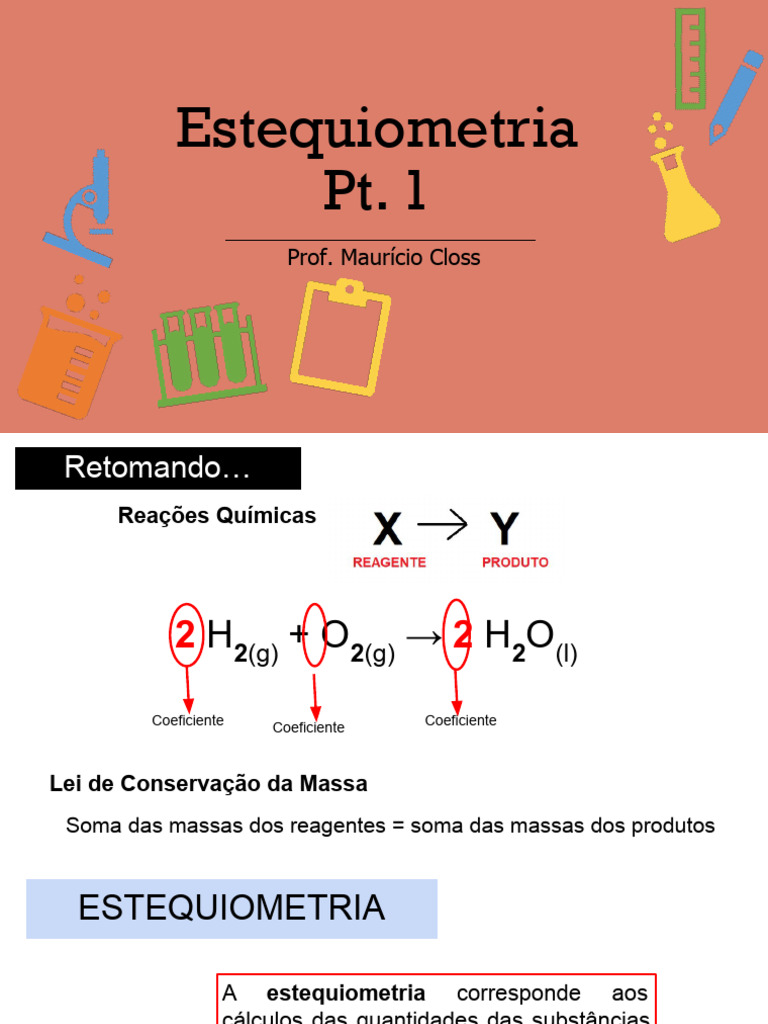 Fundamentos de Estequiometria | PDF | Mol (unidade) | Estequiometria